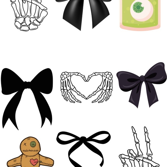 Design | Halloween Skeleton And Bow Party Digital Image | Poshmark